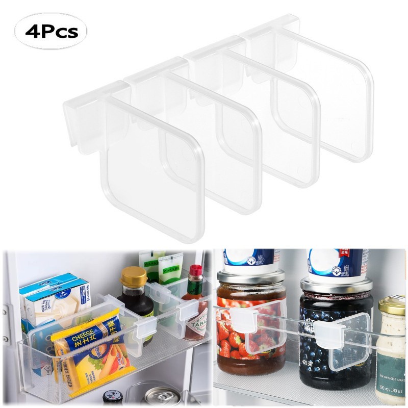 4 Pcs Refrigerator Classified Partition Board / Adjustable Fridge ...