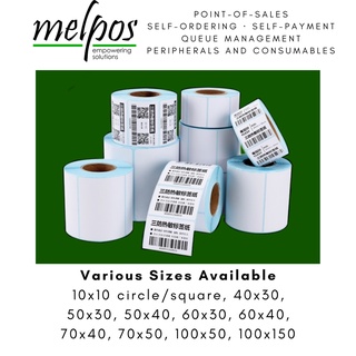 [Melpos] Airway Bill 100x150 Thermal Sticker Label Rolls, 100mm x 150mm ...