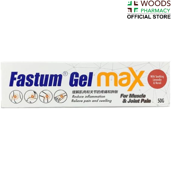 Fastum Gel Max 50g - Contains Ketoprofen to reduce inflammation, pain ...