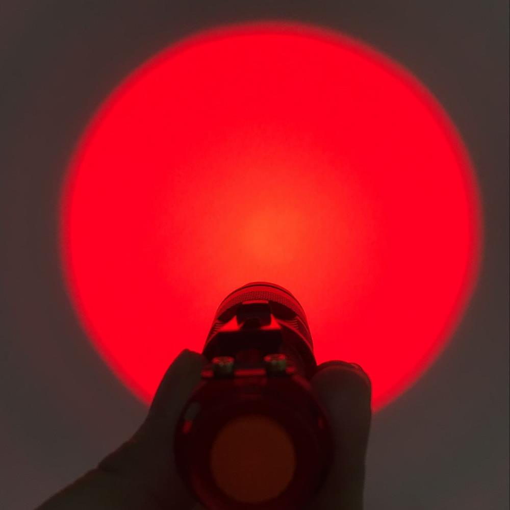 AloneFire SK68 Red Light Flashlight AA Battery For Bees Fishing Vessels ...