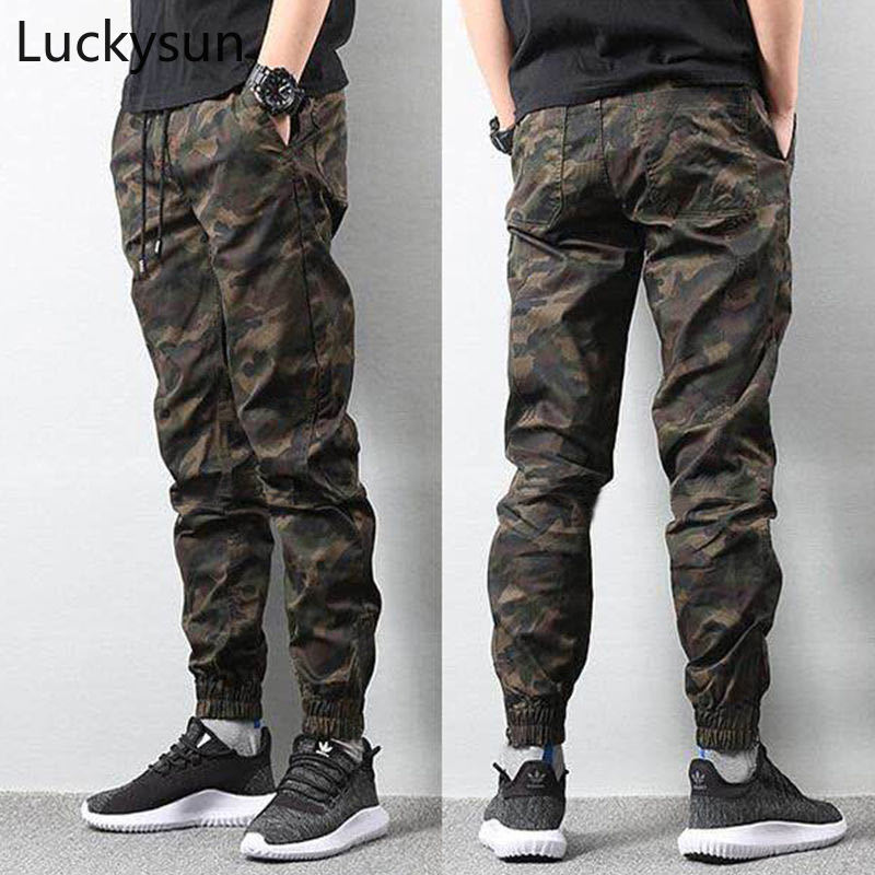 [M-5XL] Long Pants Men Summer Fashion Elastic Waist Slim Fit Feet Work ...