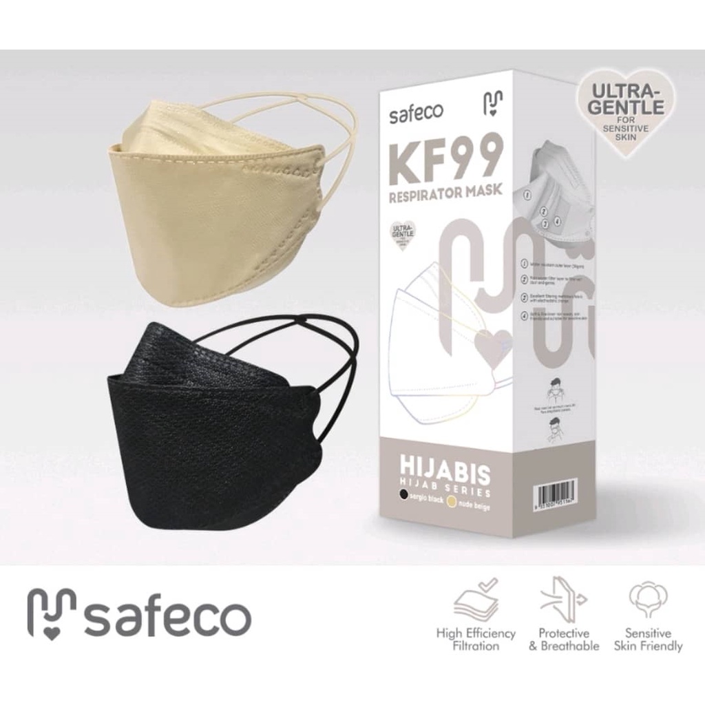Safeco Hijabis 4 Ply KF99 Mask (20pcs/box) | Shopee Singapore