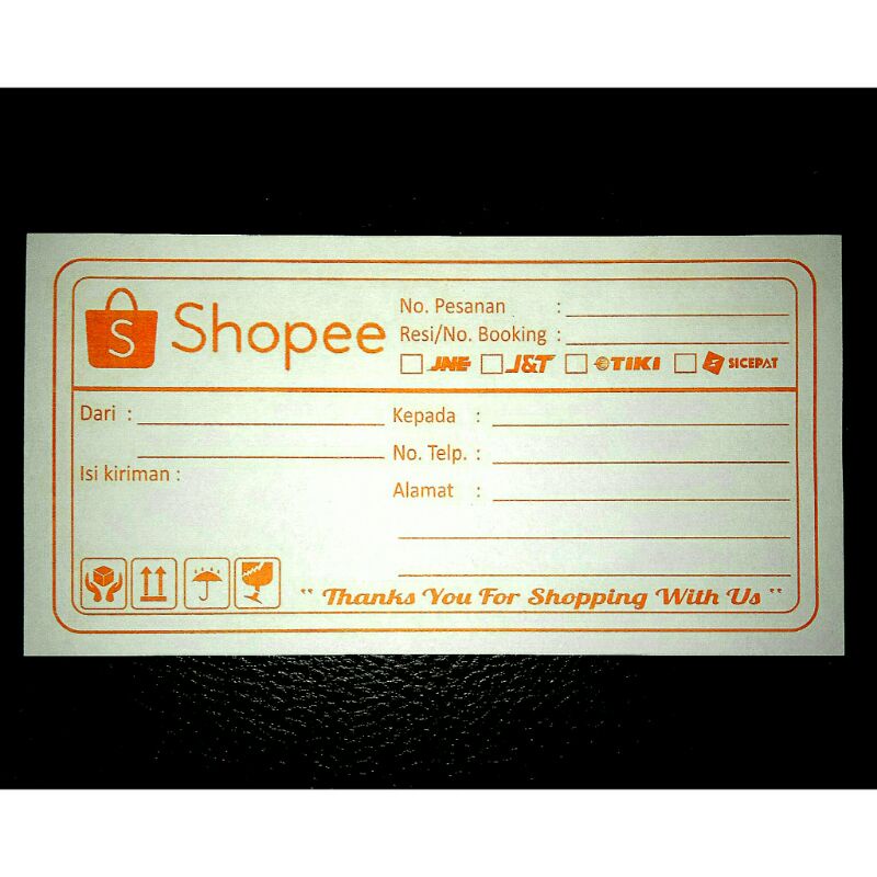 SHOPEE DELIVERY LABEL (1 PACK = 100 SHEETS) | Shopee Singapore
