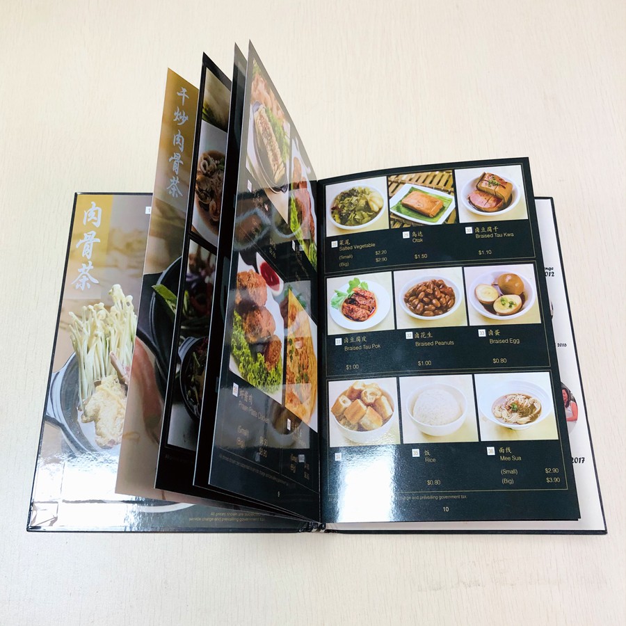 Menu Printing/Hard cover Menu printing/ Restaurant Menu printing(SG ...