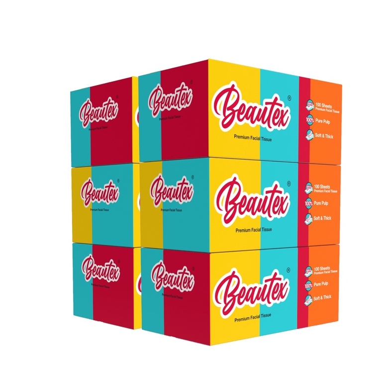 [1 Carton] Beautex 3ply Premium Facial Tissue Box (6x100s) | Shopee ...