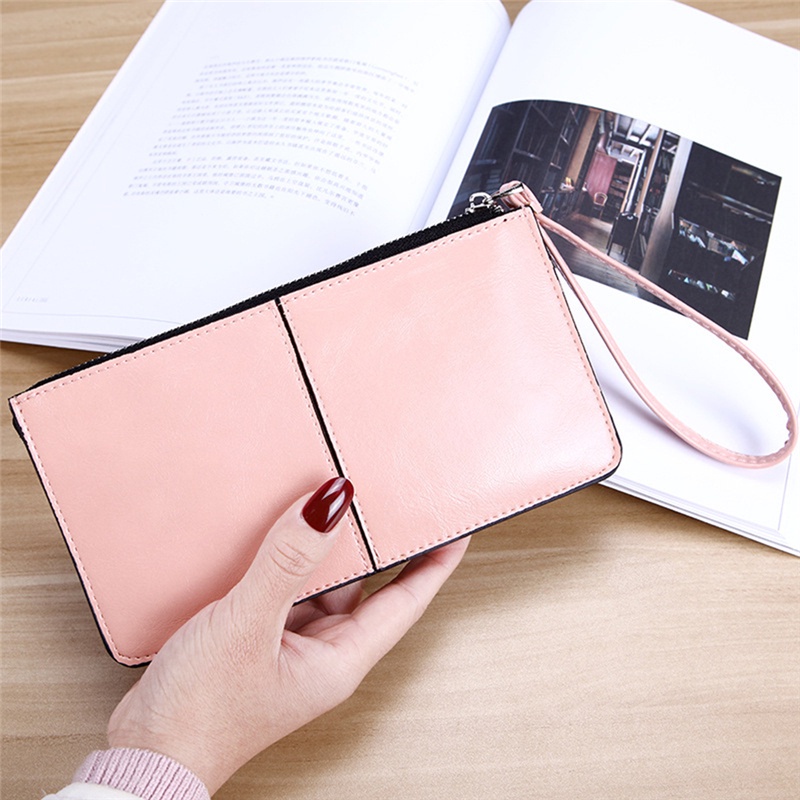 Ladies Long Purse Zipper PU Leather Clutch Wallet Card Holder Bag New ...
