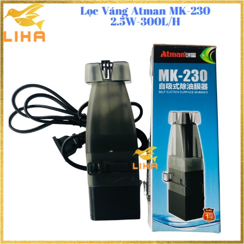 Atman MK-230 Scum Filter (2.5W - 300L/H) - Automatically Up/Down ...