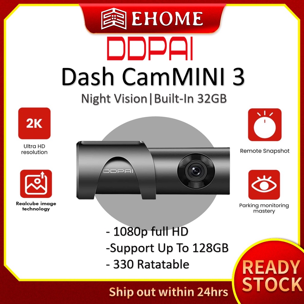 [DDPai Dash Cam Mini3] 1600P HD DVR Car Camera Auto Drive Vehicle Video ...