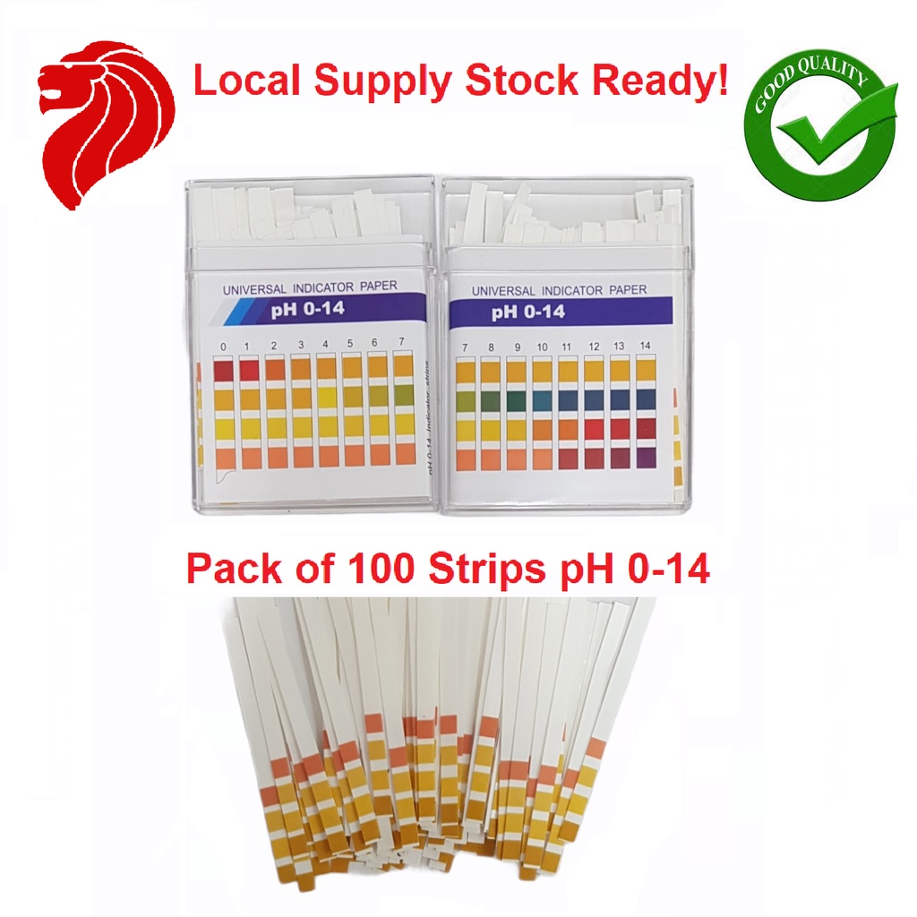 Universal pH Strips (Box of 100 strips) Strips | Shopee Singapore