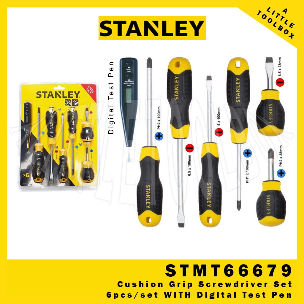 Stanley Screwdriver Set with Free Digital Test Pen 6pcs/Set【STMT66679 ...