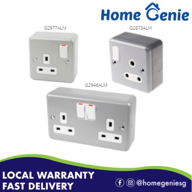 MK by Honeywell Metal Clad Plus Shuttered 1/2 Gang 13A/15A Switch ...