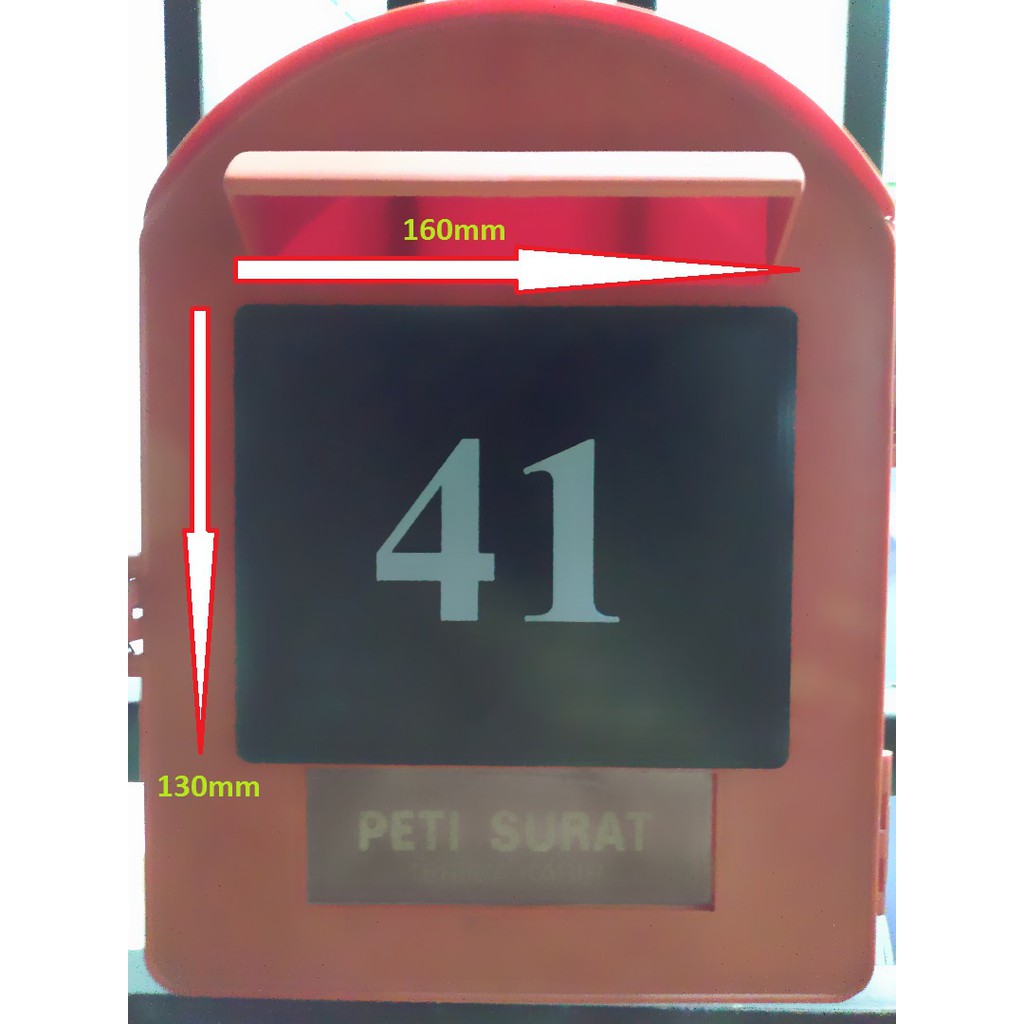 PLATE NOMBOR RUMAH UNTUK POST BOX (CUSTOM MADE BY MACHINE) | Shopee ...