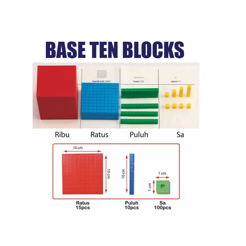 Mathematics Base Ten Blocks Set (1 set) | Shopee Singapore