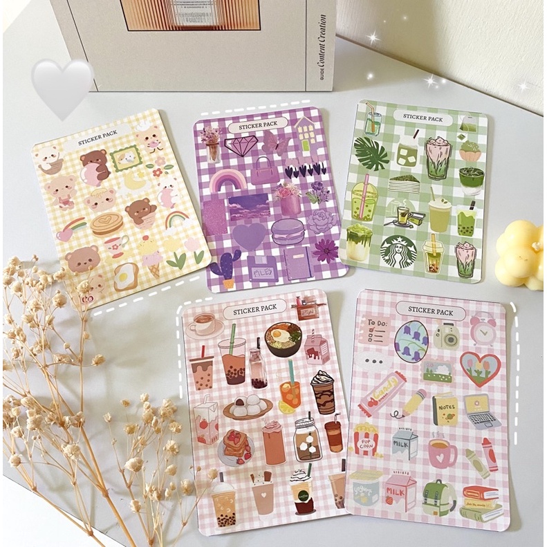 [AISYSTUFF] Kawaii aesthetic Sticker bujo journaling study Sticker ...