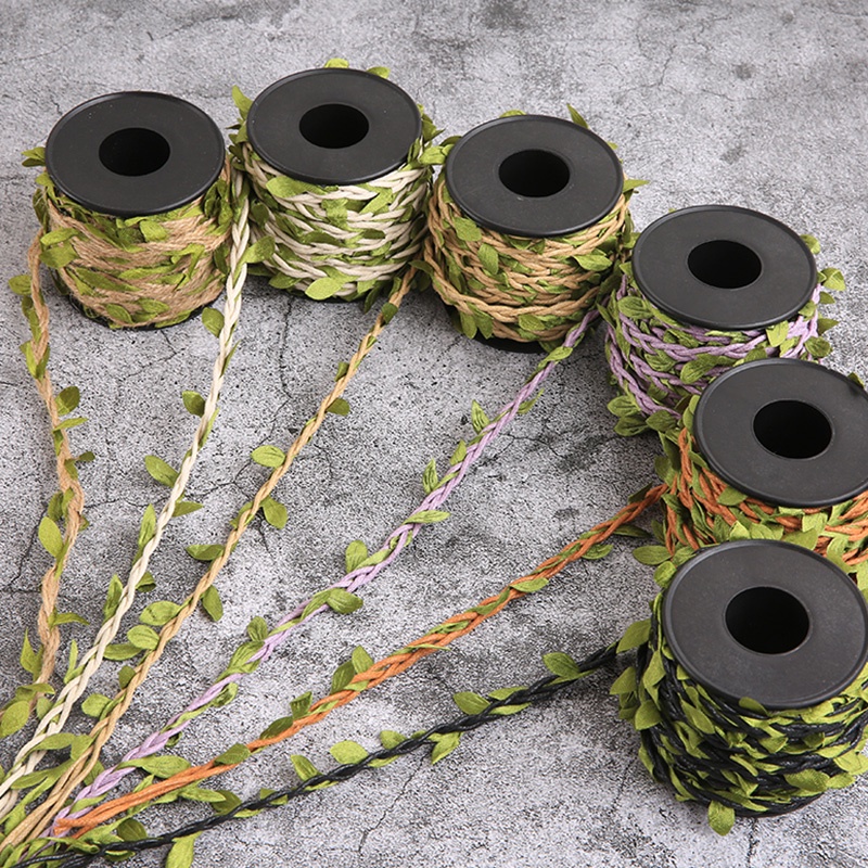 10M Creative Simulation Green Leaf Rattan Holiday Party Deco DIY ...