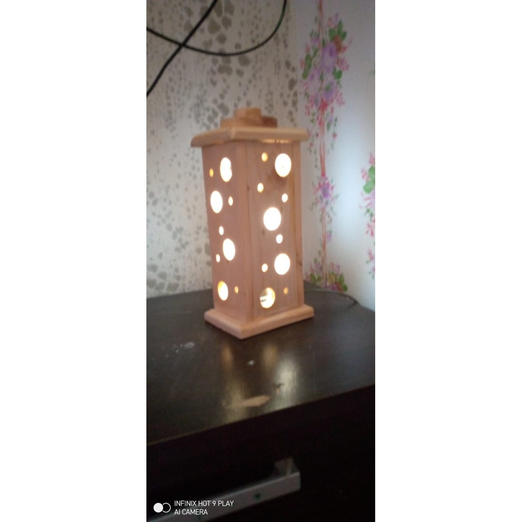 KAYU Custom Dutch Teak Wood Bed Lamp/Table Lamp | Shopee Singapore