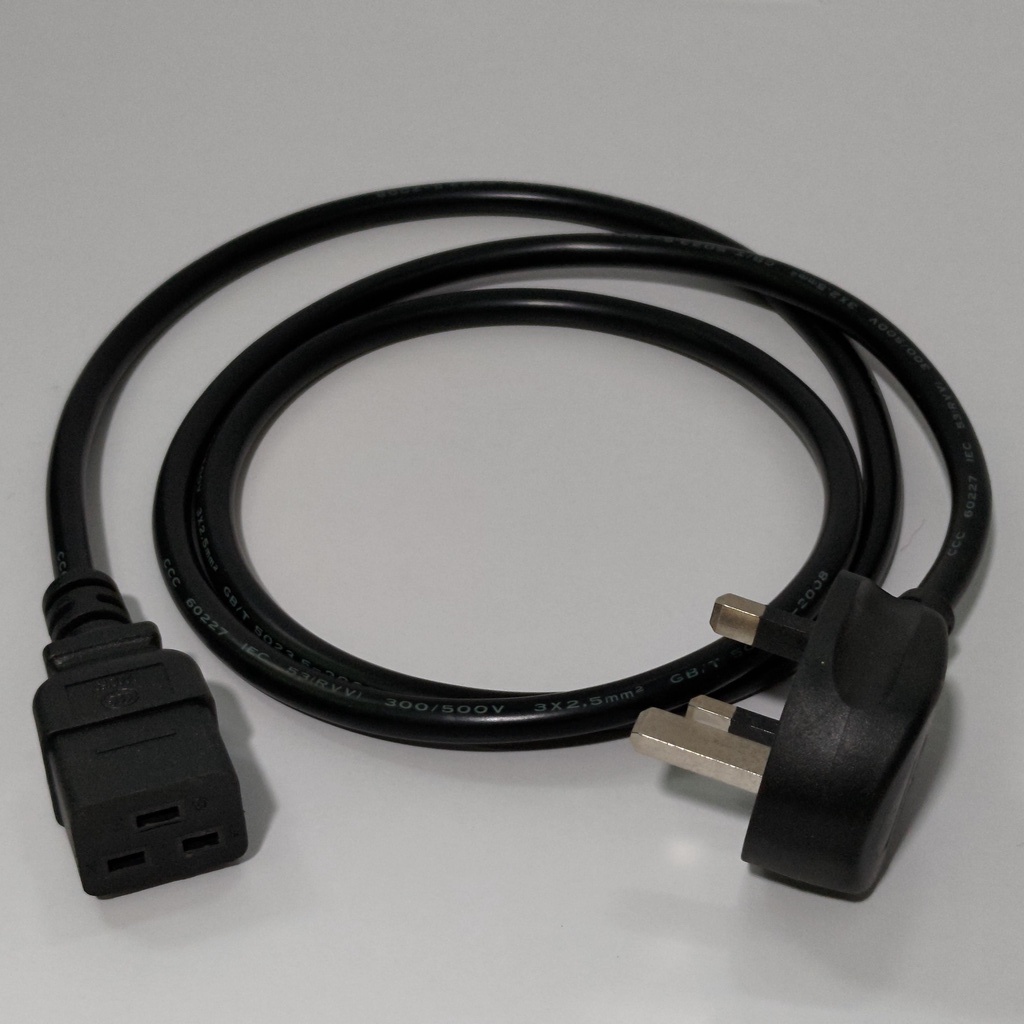 [SG In Stock] Power Cable UK 3-Pin to C19 Power Cord Plug for Goldshell ...