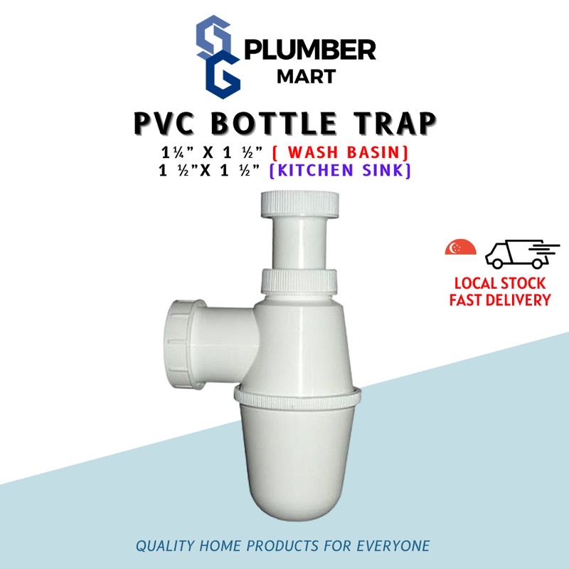 [SG SELLER] PVC Bottle Trap for Wash Basin or Kitchen Sink | Shopee ...