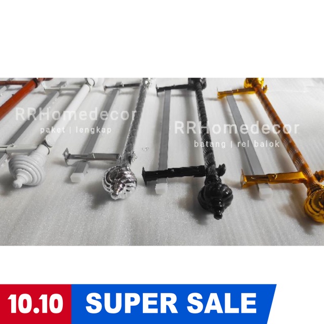 Complete Package of curtain beam rods and rails (just install the ...