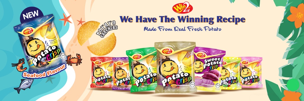 WIN2 Win Win Potato Crisp / Potato Chips / Cracker / Kraker 30PKTS ...