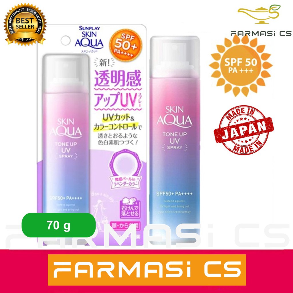 Mentholatum Sunplay Skin Aqua Tone Up UV Spray SPF 50+ PA++++ 70g EXP ...