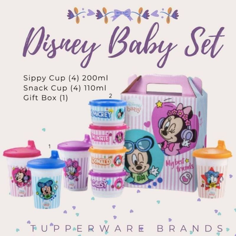 Tupperware Disney Baby Set(8pcs with lids) | Shopee Singapore