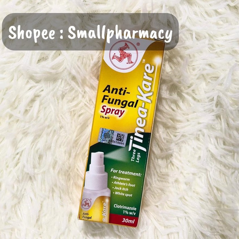 Three Legs Tinea-Kare Antifungal Clotrimazole Spray 1% 30ml 332465 ...