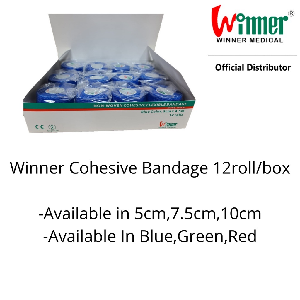 【SG Ready Stock】Winner Cohesive Bandage Non-Woven , Athletic Elastic ...
