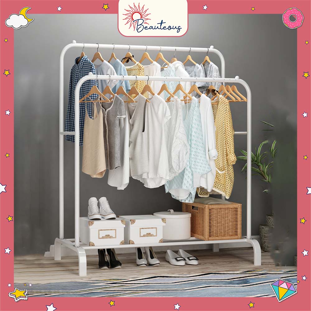 Single Double Iron Goal Hanger Stand Clothes Rack Boutique Clothes ...