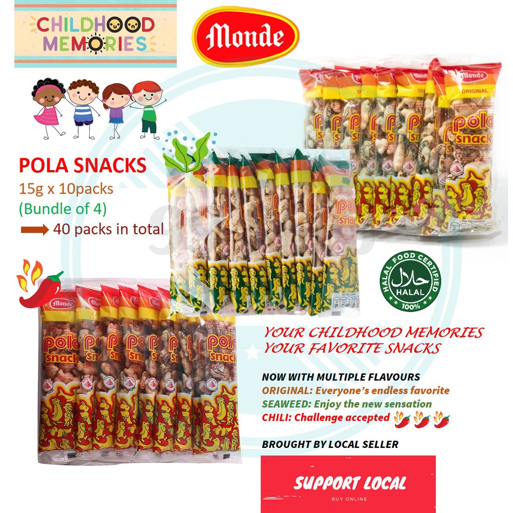 Pola Snacks Childhood Memories Favorite Snacks [15g x 10s] (Bundle of 4 ...