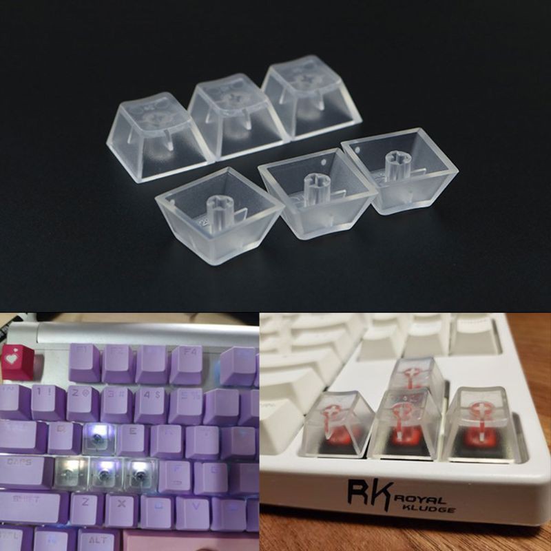 RUN♡ 10Pcs Transparent ABS Keycaps Mechanical keyboard Keycaps Matte ...