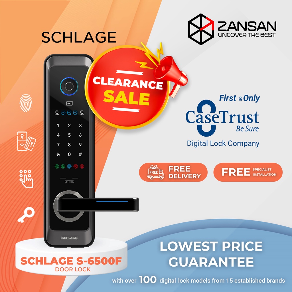 Schlage S-6500 Digital Door Lock | 4-in-1 Digital Door Lock | Ready ...