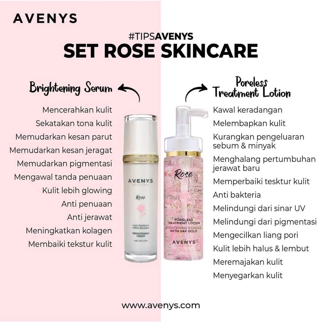AVENYS SKINCARE SET ROSE - SET JERAGAT | Shopee Singapore