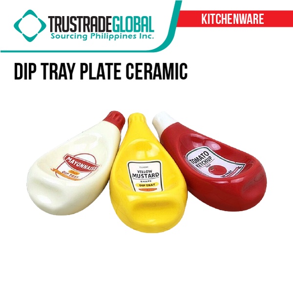 Aesthetic Dip Tray Plate Condiments Bottle Shaped Plate for Dips ...