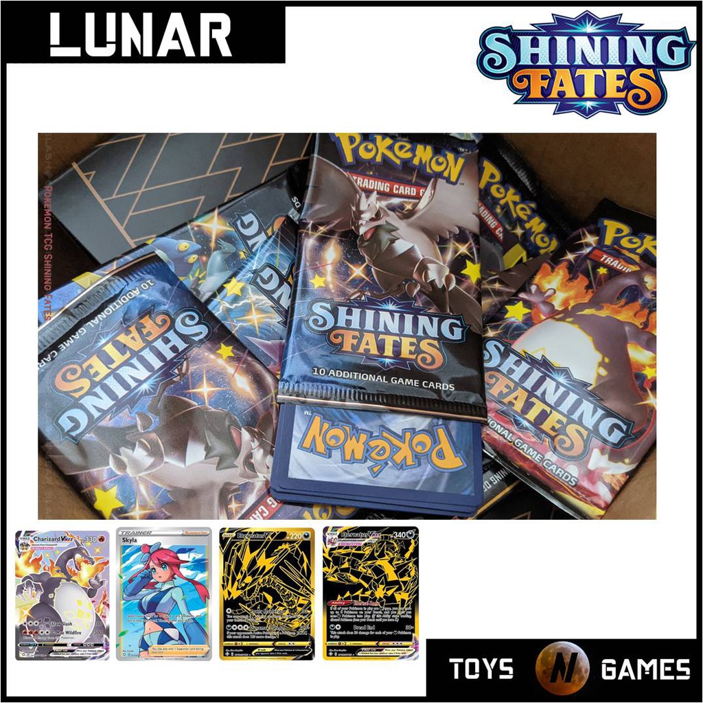 Pokemon TCG Shining Fate Booster Packs - Bundle of 4 Random Packs ...