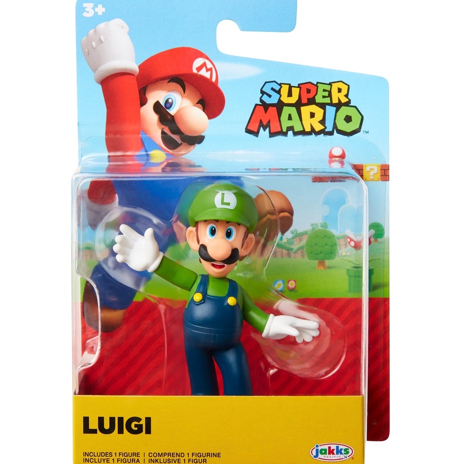 Super Mario 2.5 inch Luigi Articulated and Bendable Action Figure ...