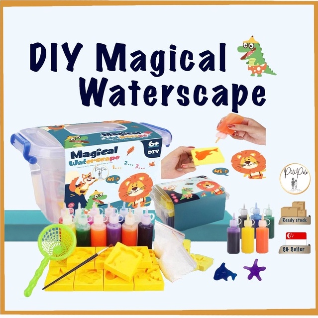 🇸🇬DIY Magical Waterscape/Educational marine life landscaping toys ...