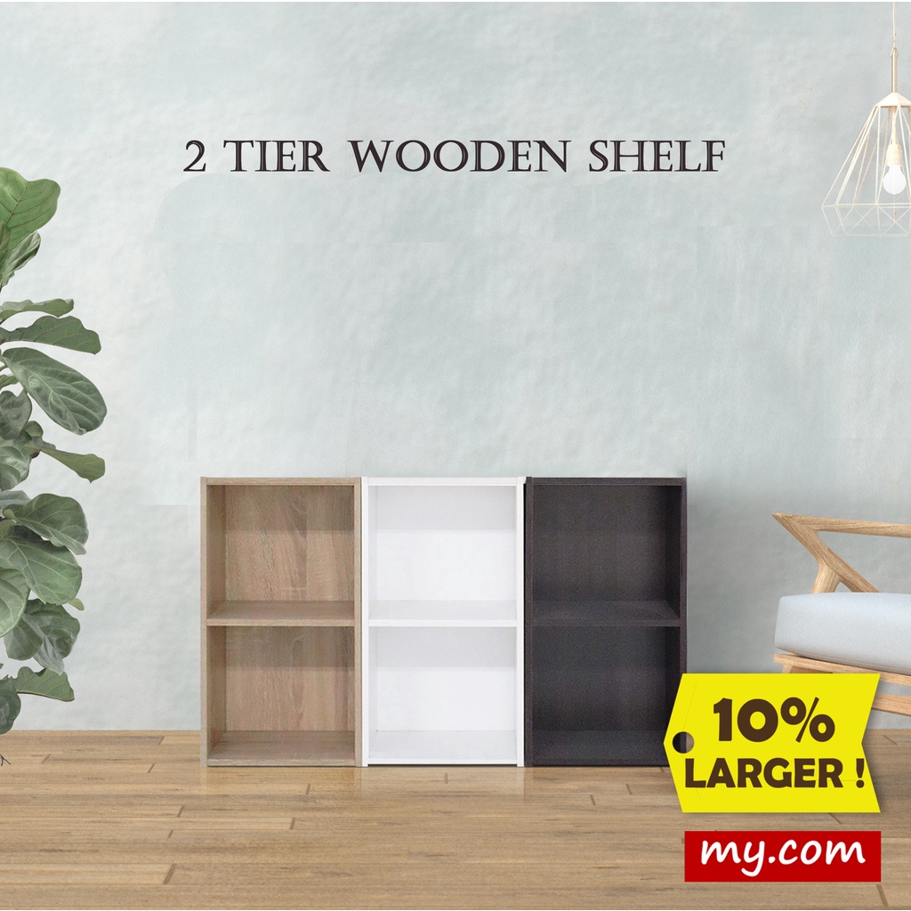 2 Tier Bookshelf my-com/DIY Utility Shelf/Multipurpose Shelf/2 Tingkat ...