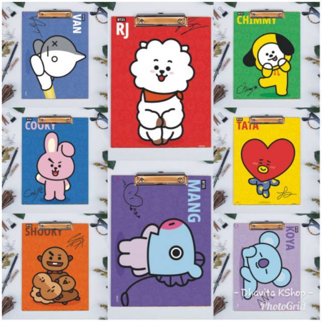 Dhavitashop - KPOP BT21 BTS EXAMINATION BOARD (SIGNATURE) | Shopee ...