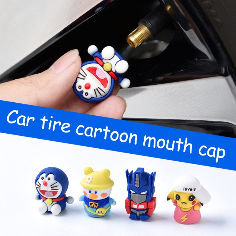 Mini Cartoon Valve Cover Tire Valve Caps Electric Tire Valve Stem Caps ...