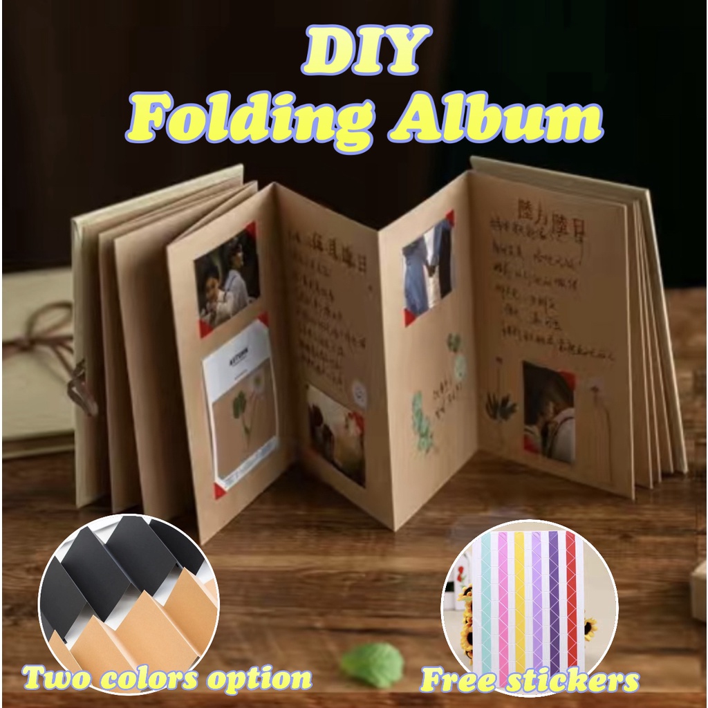 [Coisíní] Original Accordion Creative Folding Page Diy Photo Album ...