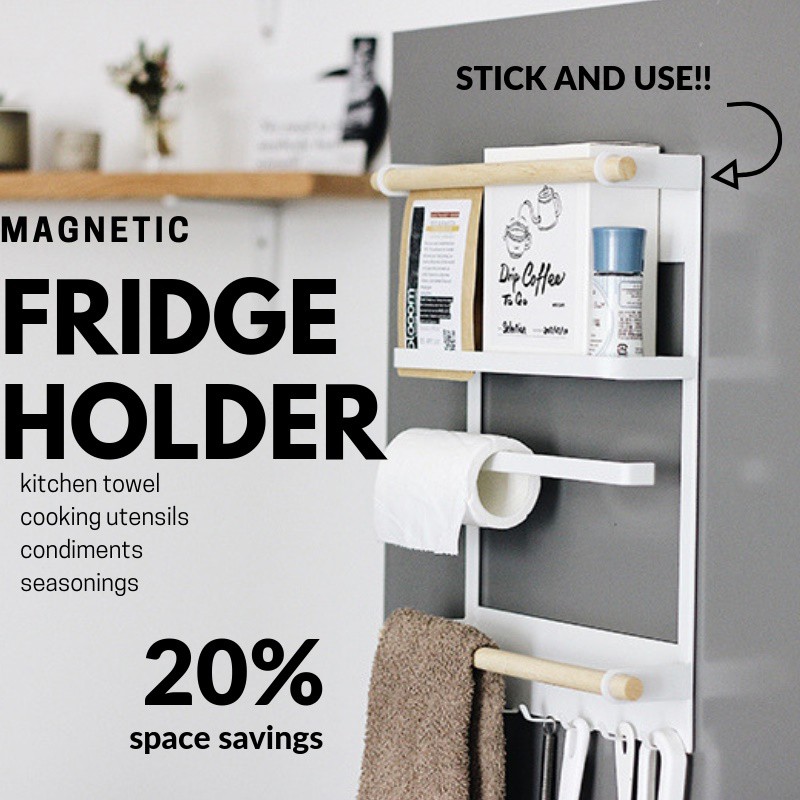NEW!!! Magnetic Fridge Holder Storage Rack / Effortless Storage / No ...