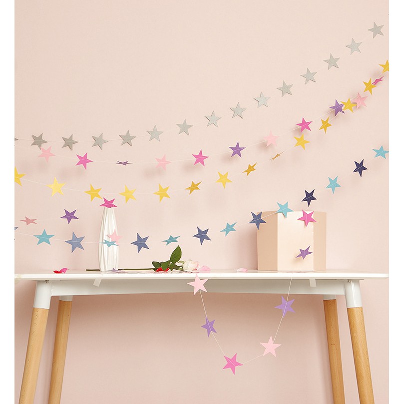 SG SELLER - 4M Party Paper Banner Glitter Stars Garland Banner Birthday ...