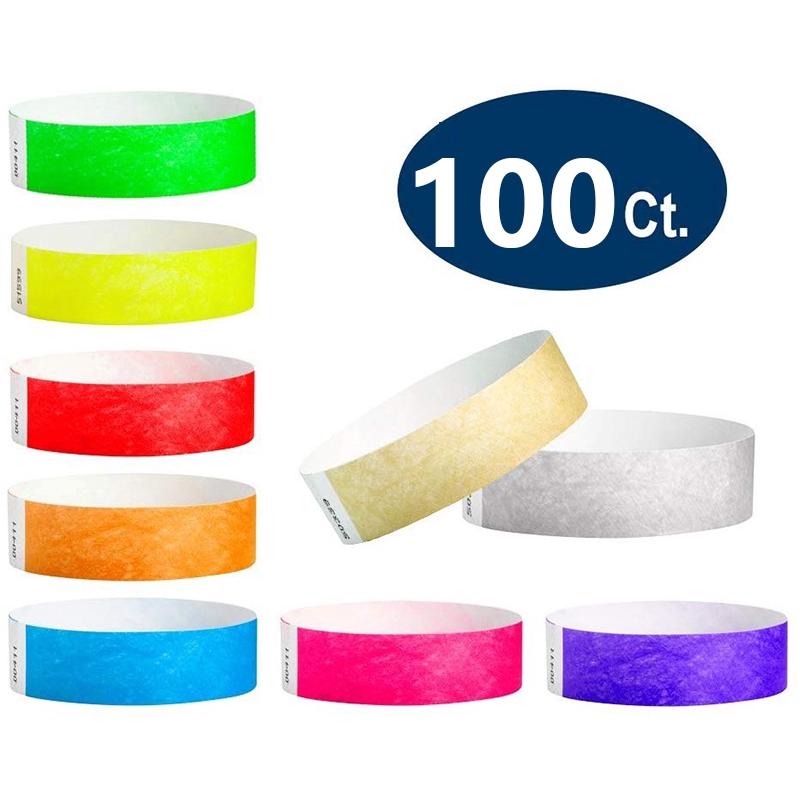 100Pcs Waterproof Disposable Events Wristbands Paper wrist hand sticker ...