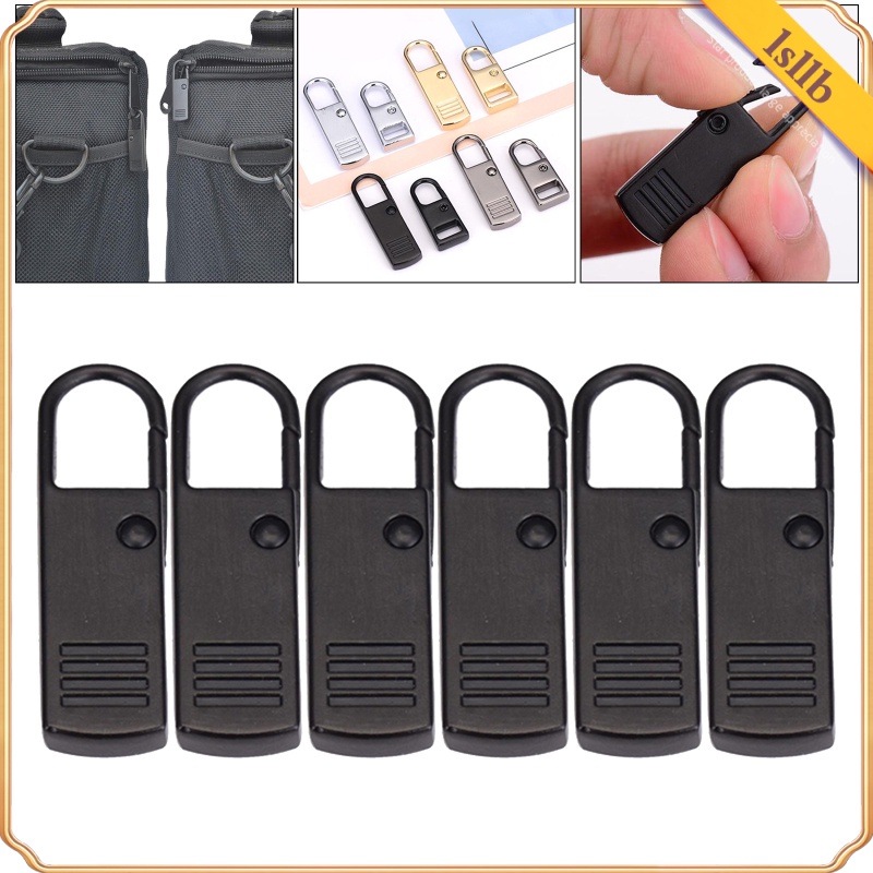 6 Pieces Metal Detachable Zip Fixer Zipper Tags Repair Pull Tab ...