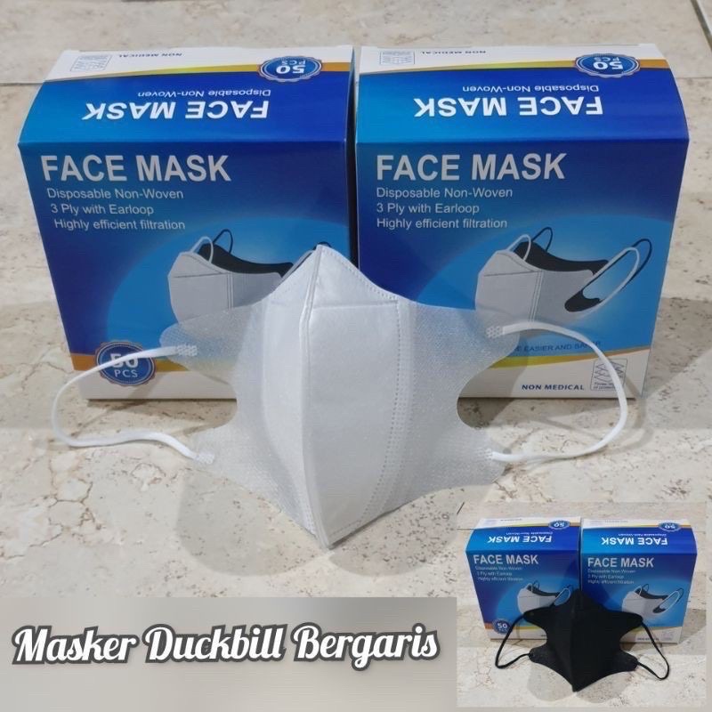 Duckbill EARLOOP Mask 3PLY/3PLY DUCKBILL 3PLY Contents 50pcs | Shopee ...