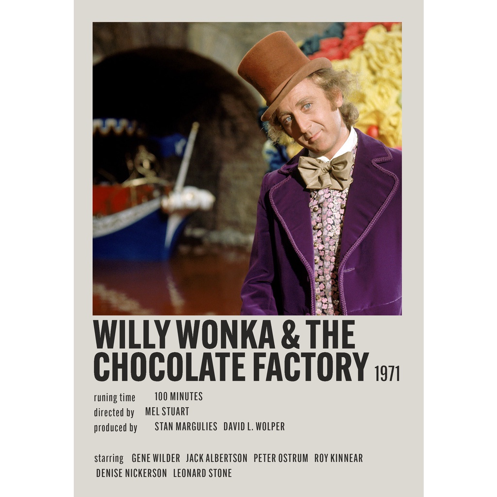 Poster Willy Wonka & the Chocolate Factory Movies for home/bedroom ...