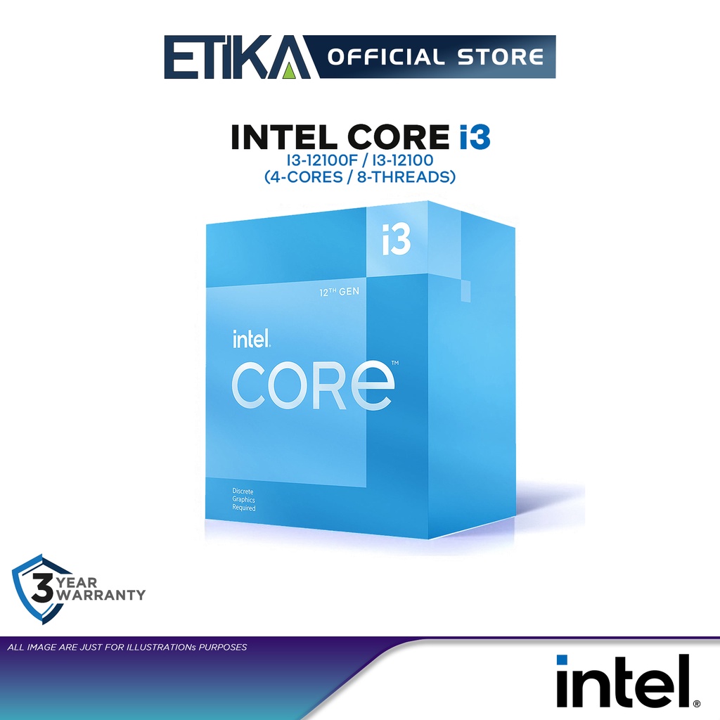 Intel Core i3-12100F | i3-12100 | 4-Core LGA1700 Socket 12th Gen CPU ...