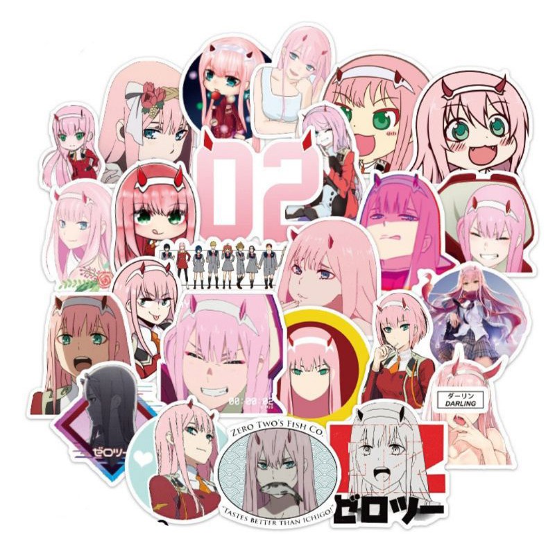 Darling In The Franxx Zero Two Anime Waterproof Stickers | Shopee Singapore
