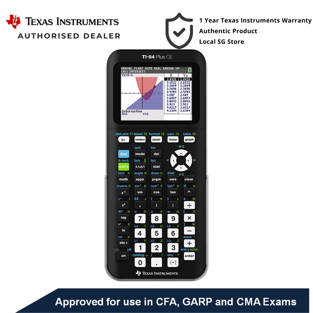 Texas Instruments TI-84 Plus CE Python Rechargeable Battery graphing ...